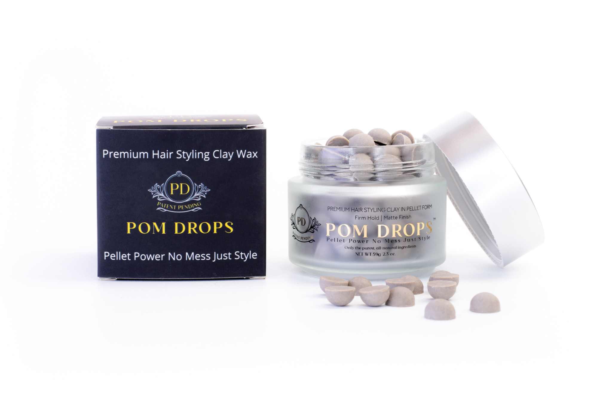 Hair Styling Clay in Pellet Form | POM DROPS for Precision Grooming – POM DROPS LLC®